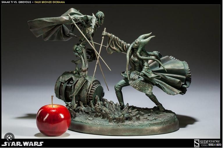 Sideshow Star Wars Shaak Ti Vs General Grievous Diorama Faux Bronze 1 ...