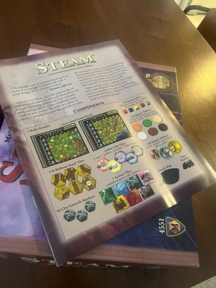 Steam Rails to Riches Strategy Board Game, Hobbies & Toys, Toys & Games ...