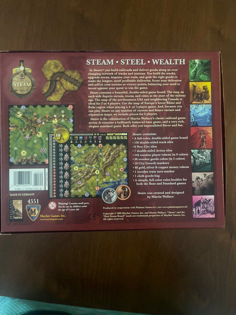 Steam Rails to Riches Strategy Board Game, Hobbies & Toys, Toys & Games ...