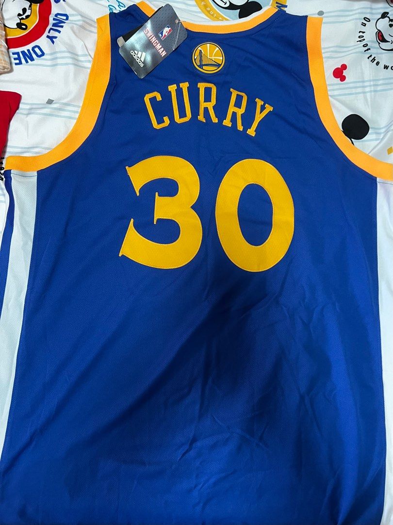 Stephen Curry GSW Blue Jersey Original NBA Store bought, Men's Fashion ...
