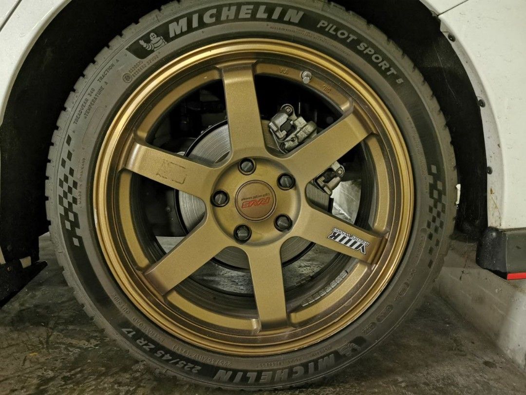 Rays Volk Racing TE37 Design Rims 17" w Michelin PS5 Tyres, Car ...