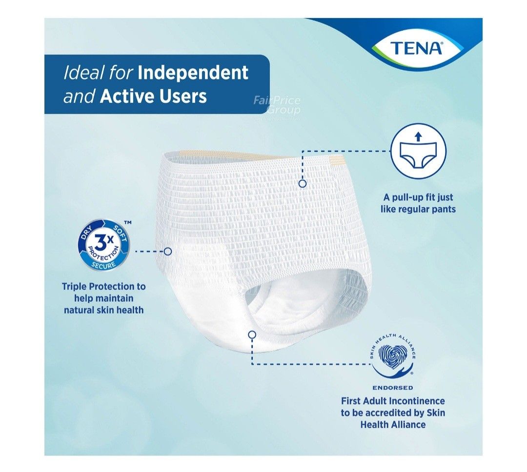 TENA PROskin Pants Size L X 14pcs, Health & Nutrition, Assistive & Rehabilatory Aids, Adult ...
