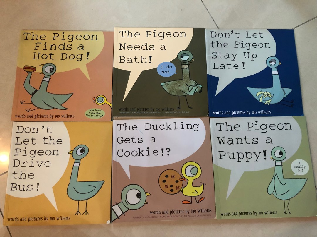 The pigeon Mo Willems (6 books), Hobbies & Toys, Books & Magazines ...