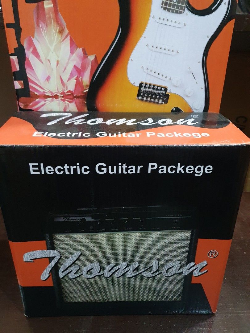 Thomson Stratocaster Electric Guitar Package Sunburst 8in1, Hobbies ...