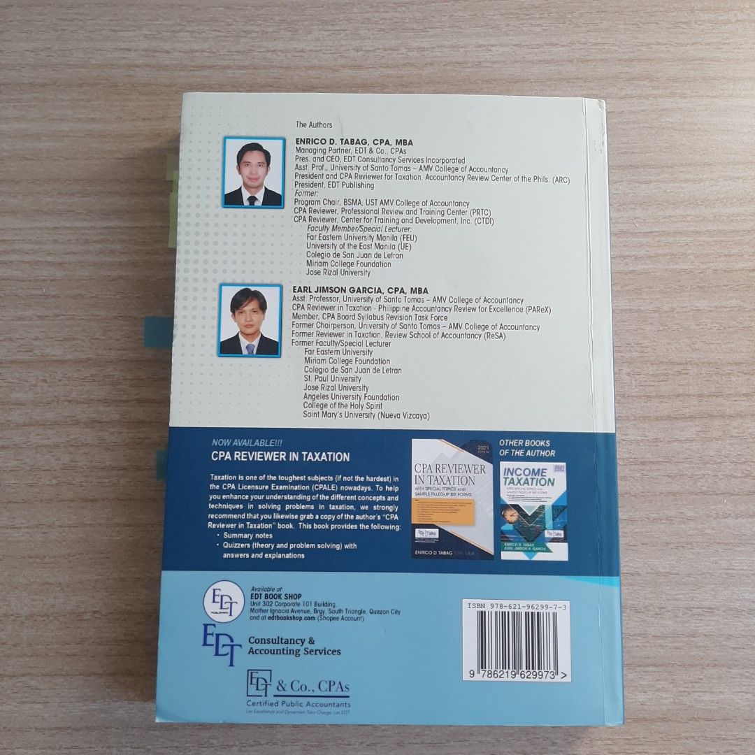 Transfer and Business Taxation by Tabag & Garcia, Hobbies & Toys, Books ...