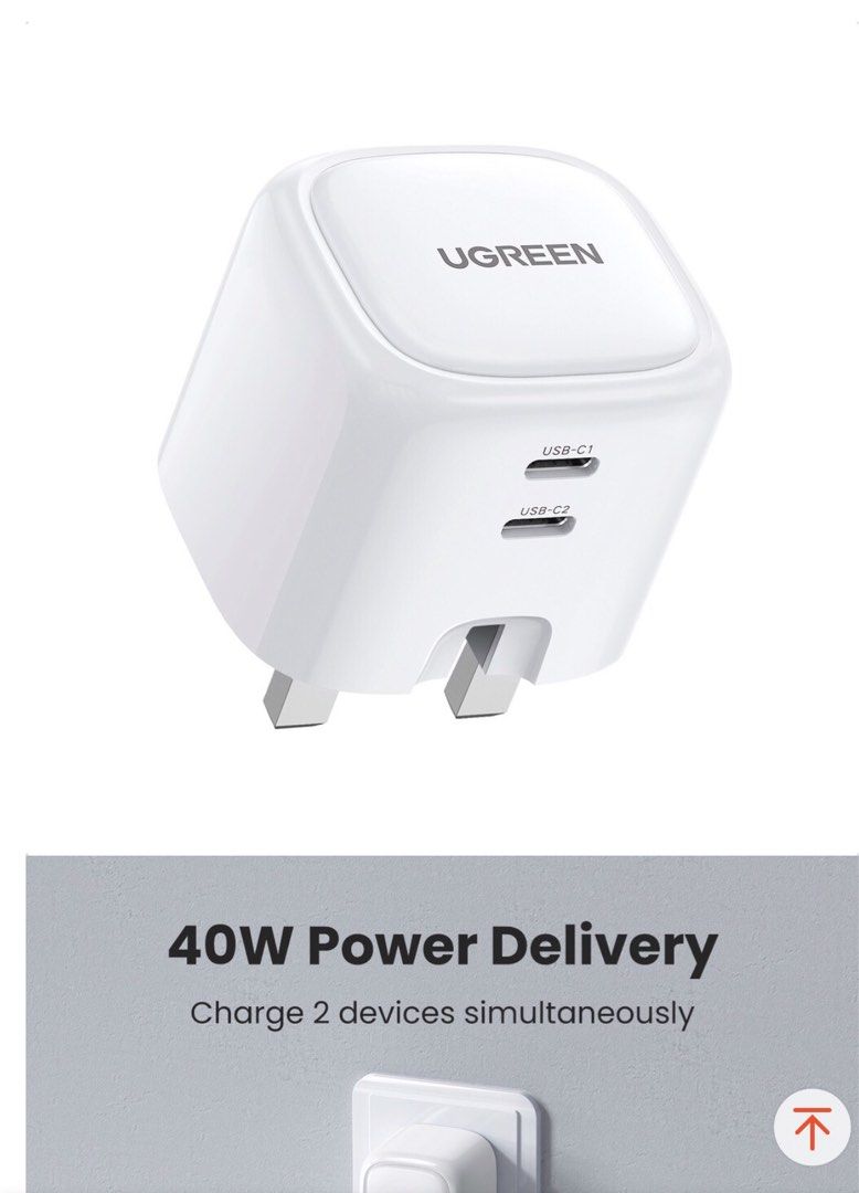 UGREEN usb-c Smart Charger 40W, Mobile Phones & Gadgets, Mobile ...