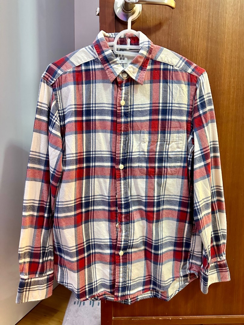 Uniqlo men flannel shirt, Men's Fashion, Tops & Sets, Formal Shirts on ...