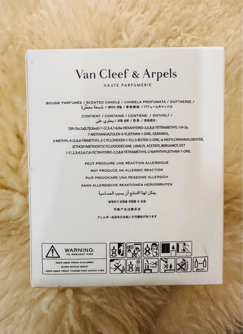 Van Cleef & Arpels candle - Rose Velours, Furniture & Home Living, Home ...