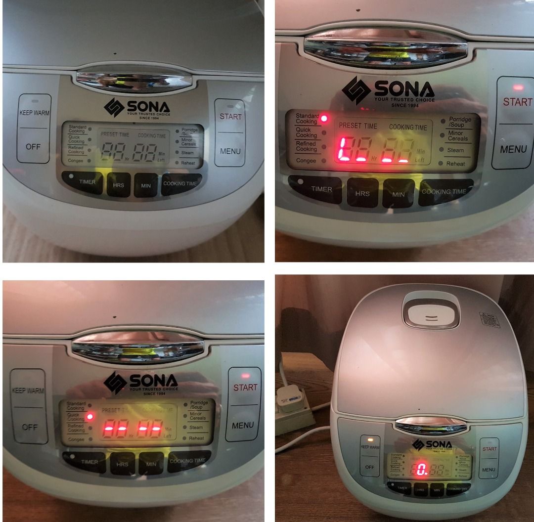 Versatile SONA Digital Rice Cooker, Model SRC 2611, 1.8 Litre, 8 Pre ...