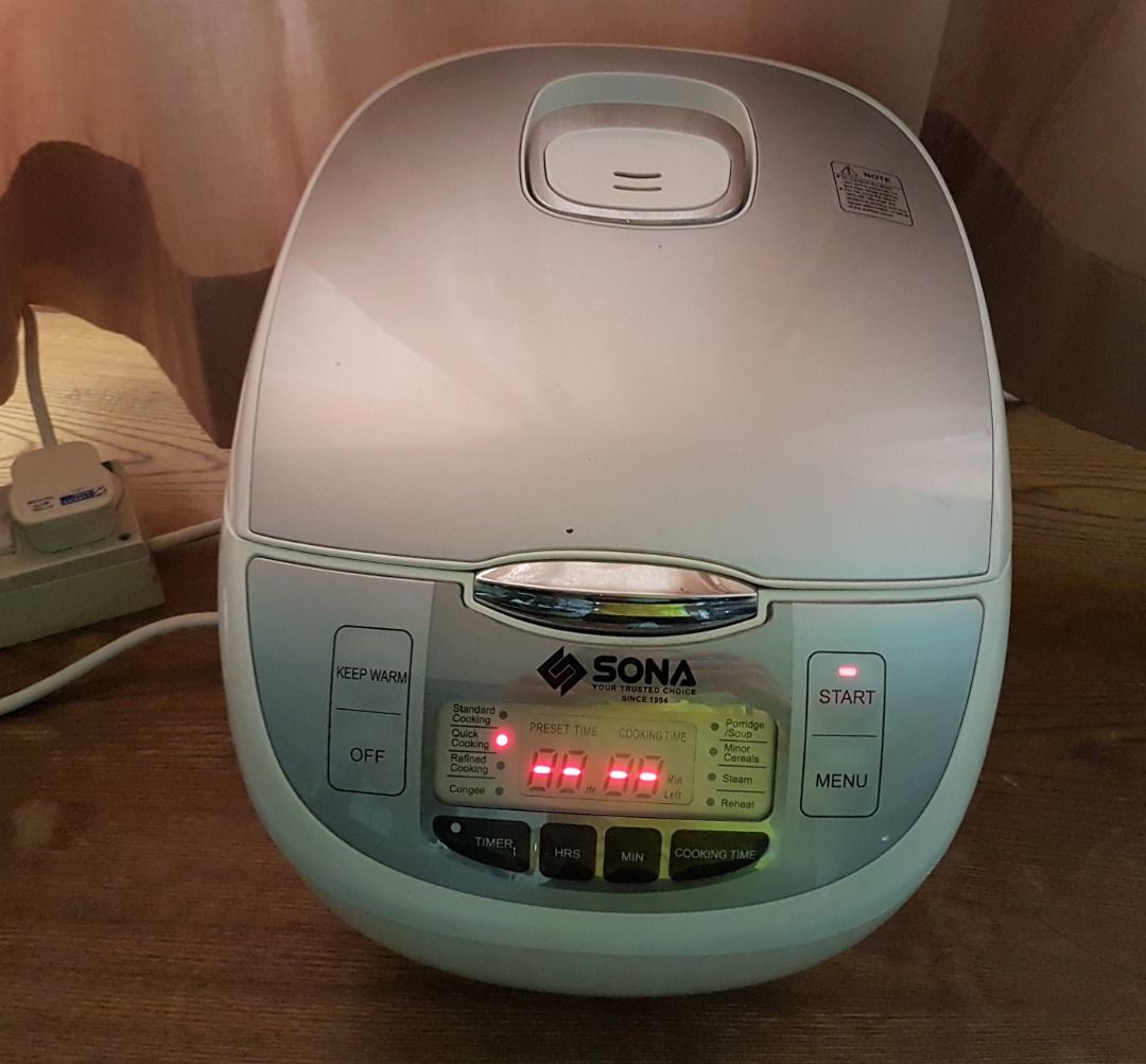 Versatile SONA Digital Rice Cooker, Model SRC 2611, 1.8 Litre, 8 Pre ...