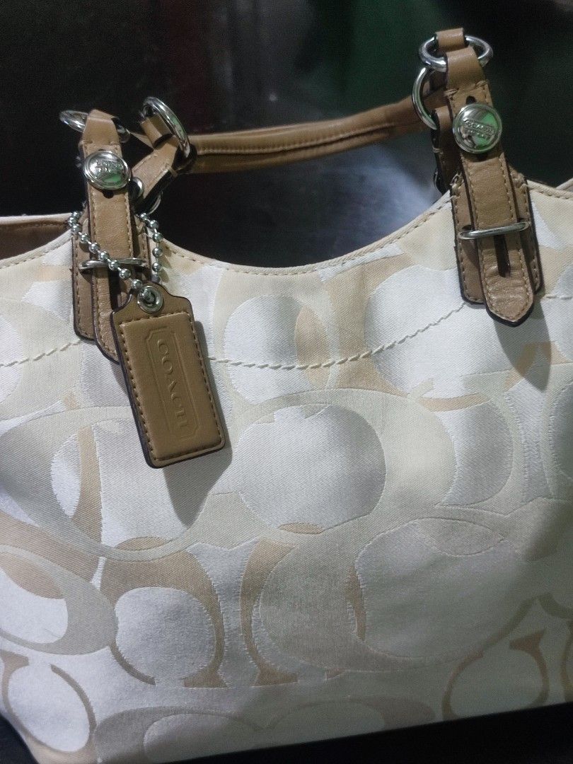 Vintage Coach Satin Shoulder Bag, Luxury, Bags & Wallets on Carousell