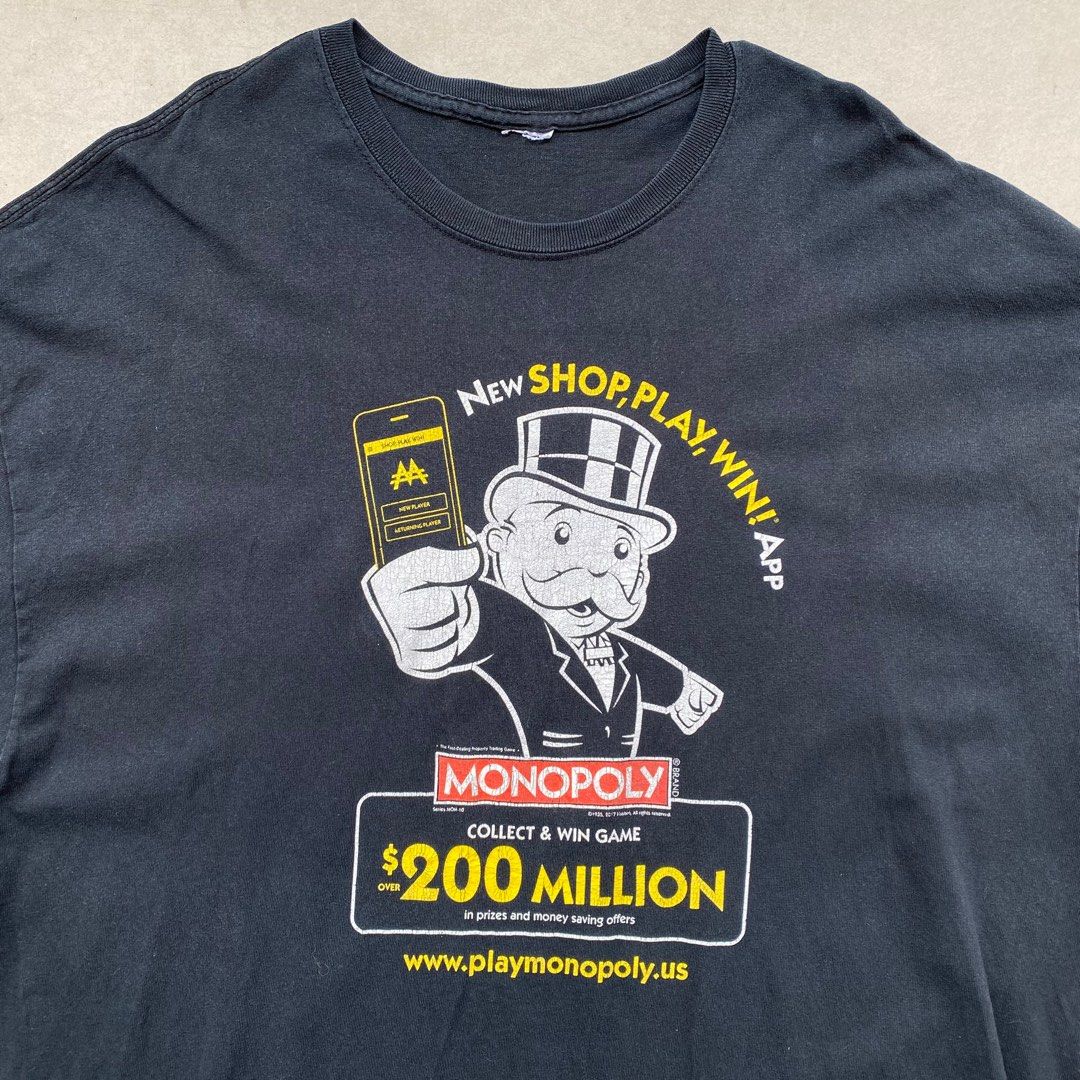 vintage Monopoly tee, Men's Fashion, Tops & Sets, Tshirts & Polo Shirts ...