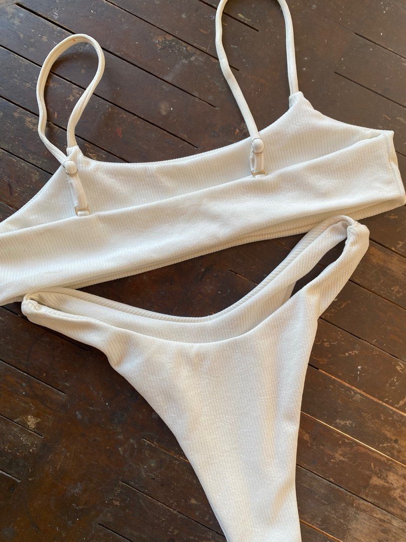 White Bikini Womens Fashion Swimwear Bikinis And Swimsuits On Carousell