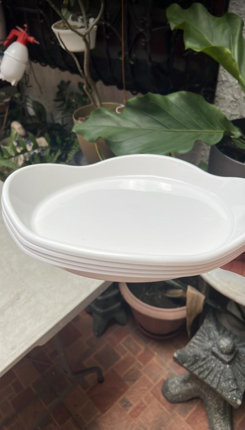 WHITE POTS CATCH PLATES - To Green Woods Pasig, Furniture & Home Living ...