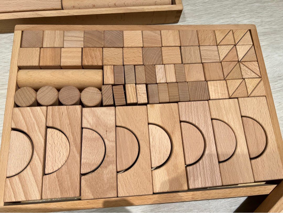 Large wooden building blocks (180 pieces), Hobbies & Toys, Toys & Games ...