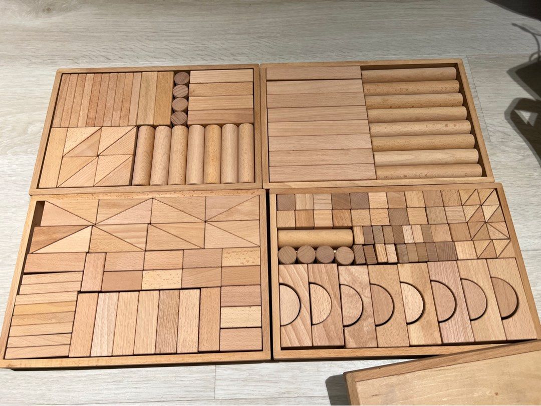 Large wooden building blocks (180 pieces), Hobbies & Toys, Toys & Games ...