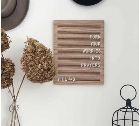 Wooden Message Letter Board (Oak Wood), Furniture & Home Living, Home ...