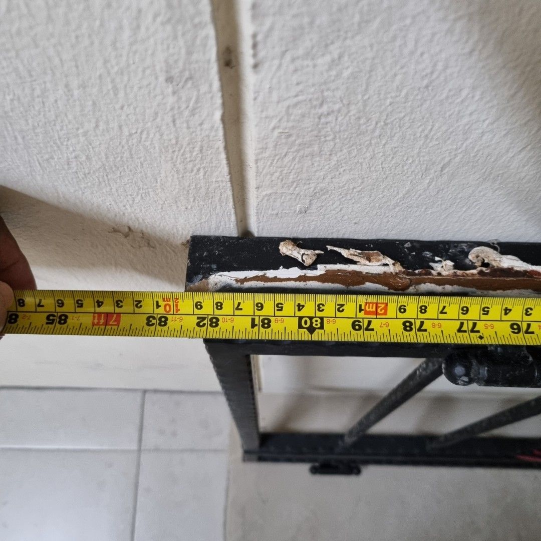 Wrought iron HDB gate with 5 keys, Furniture & Home Living, Security ...