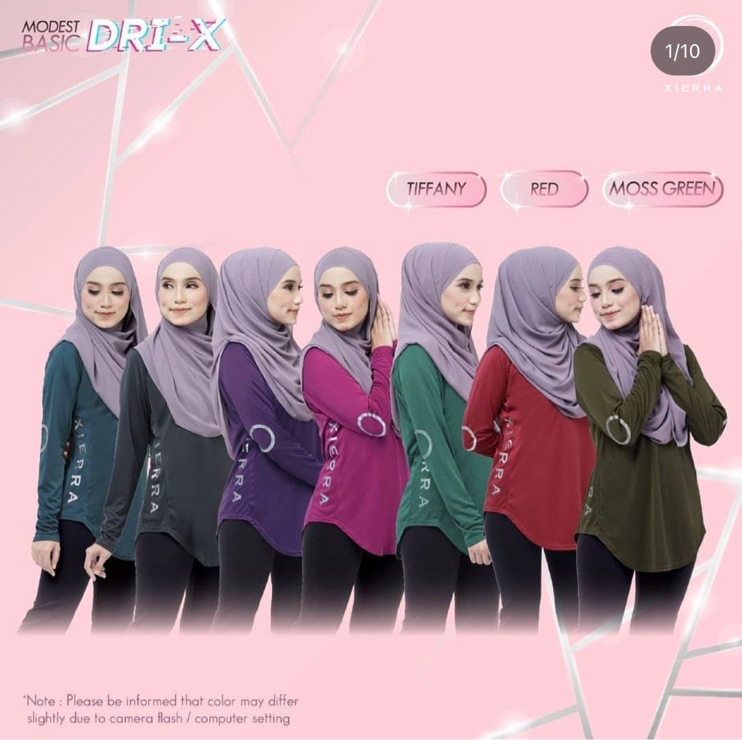 Xierra Modest Basic Dri-X, Women's Fashion, Activewear on Carousell