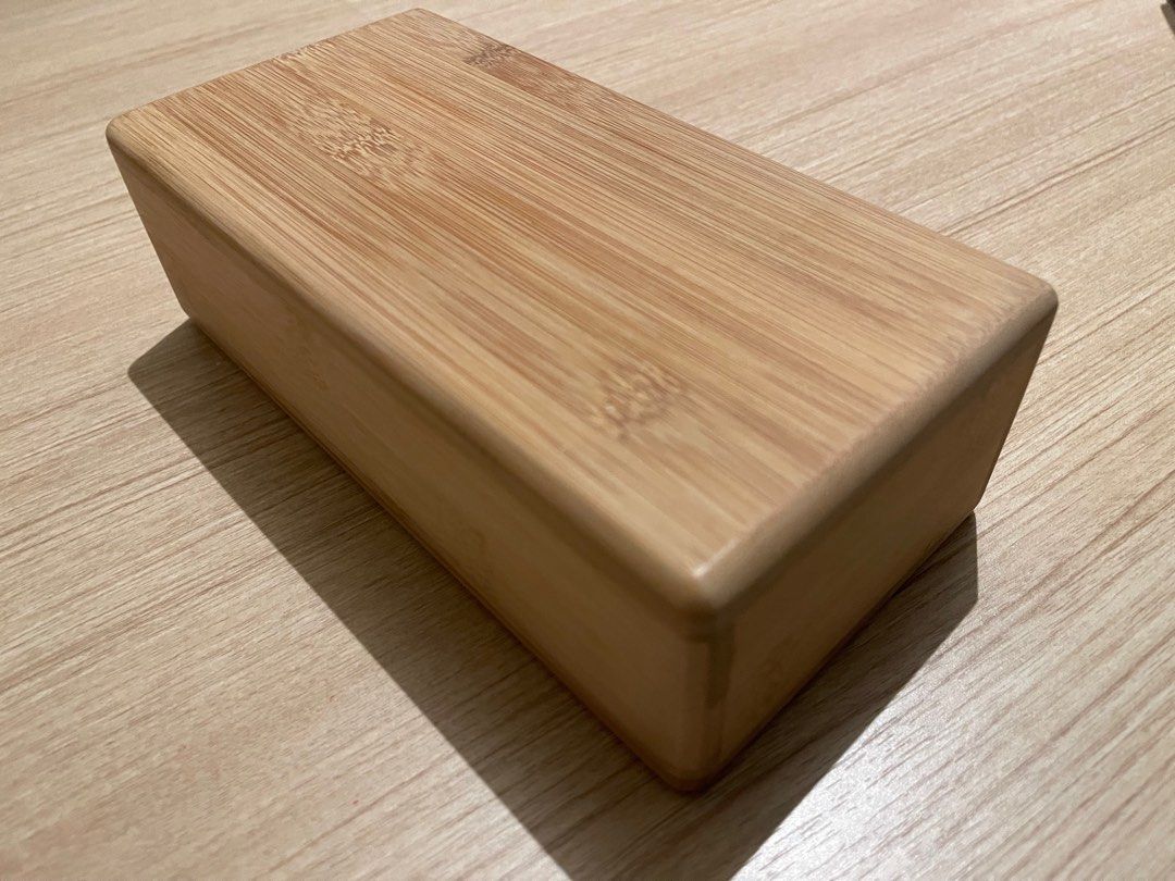 Bamboo Yoga block Natural Solid Wood , Sports Equipment, Exercise ...