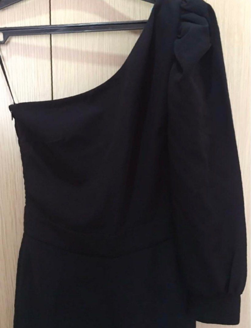 Zara Black Toga Jumpsuit, Women's Fashion, Dresses & Sets, Jumpsuits on Carousell