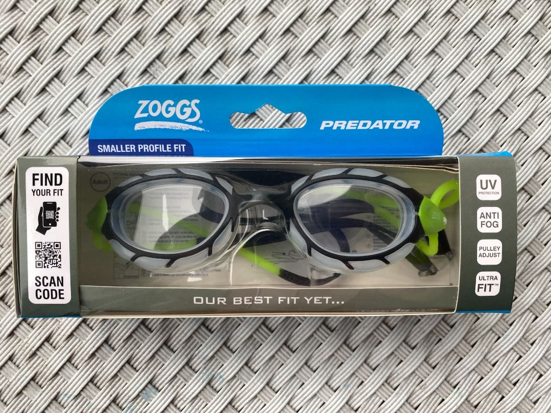 Zoggs Predator Next Gen Swimming Goggles Clear, Sports Equipment ...