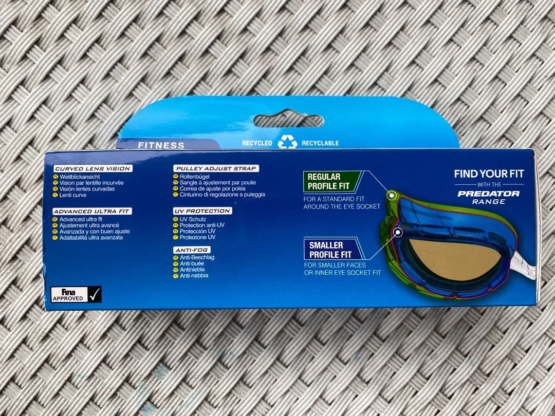 Zoggs Predator Next Gen Swimming Goggles Clear, Sports Equipment ...