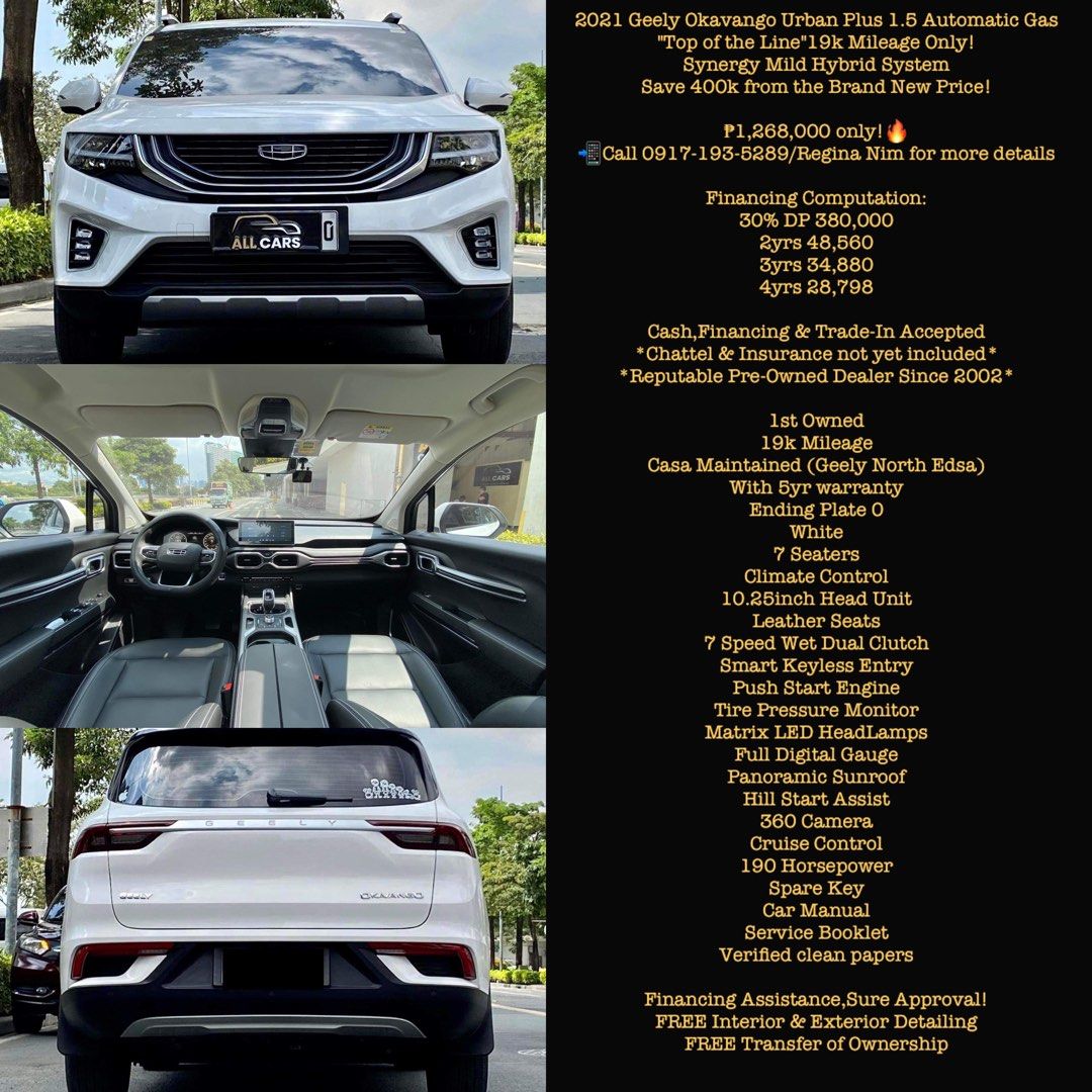 2021 Geely Okavango Urban Plus 1.5 Auto, Cars for Sale, Used Cars on ...