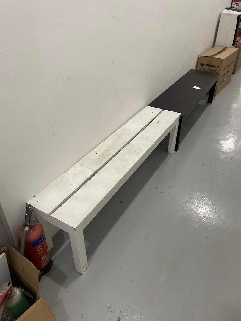 2 x wooden bench, Furniture & Home Living, Furniture, Chairs on Carousell