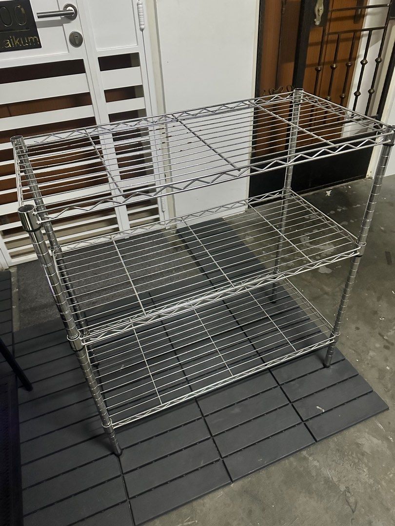 3 tier stainless steel rack, Furniture & Home Living, Bathroom ...
