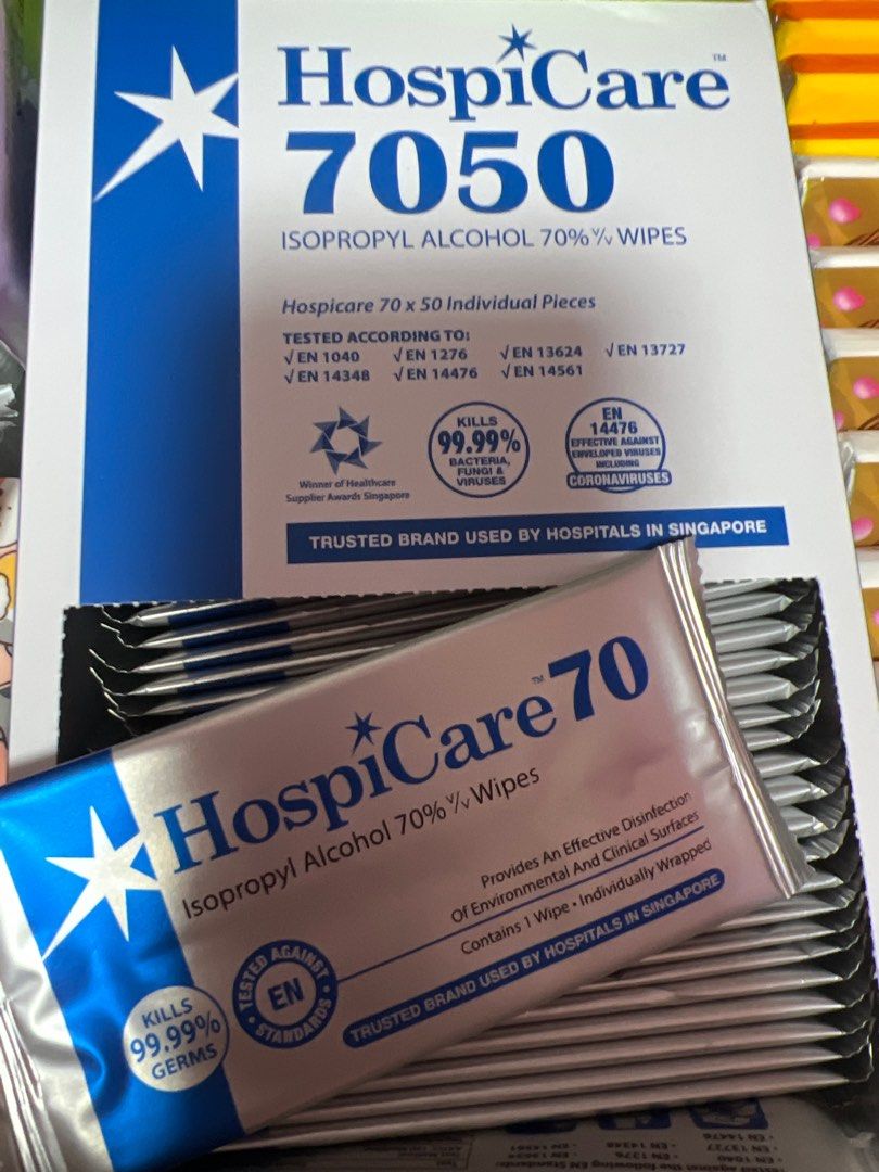 Hospicare 7050 Alcohol Wipe (2 Boxes $16!), Health & Nutrition, Medical ...