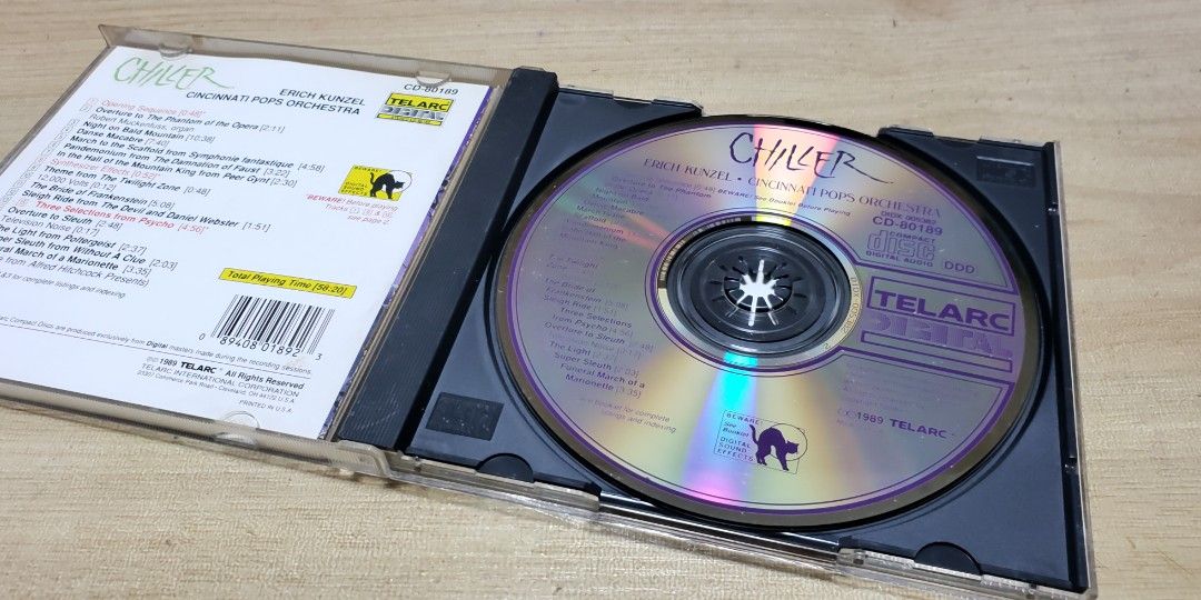 美國早期版 CHILLER 鬼屋 CD碟 89年 MADE IN U S A 出版 舊正版碟, 興趣及遊戲, 音樂、樂器 & 配件, 音樂與 ...