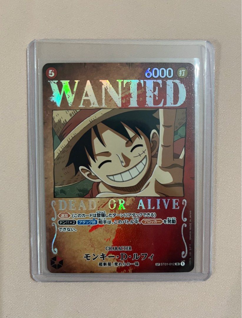 [ One Piece TCG OP-03 ] Wanted Luffy SR ST01-012, Hobbies & Toys, Toys ...