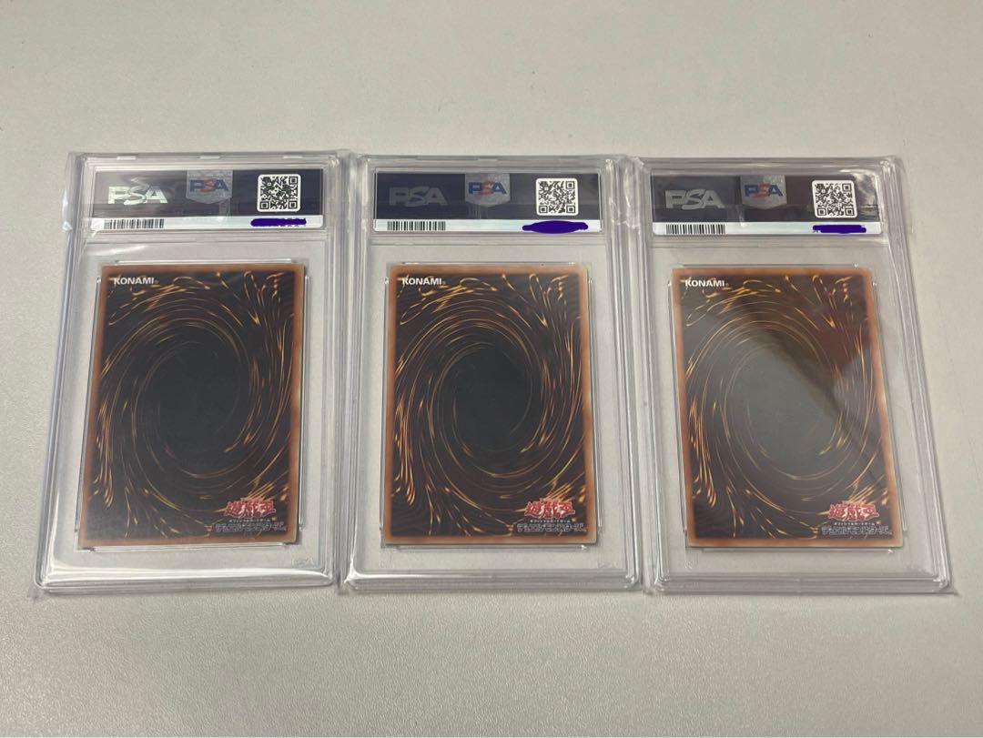 遊戲王 PSA 10 青眼白龍+真紅眼黑龍+黑 魔導 黃金閃 LGB1-JPS01/02/03 LEGENDARY GOLD BOX, 興趣及遊戲, 玩具 & 遊戲類 - Carousell
