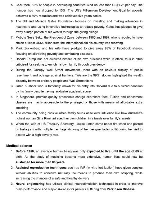 A Level General Paper Personal Notes With Points Evidence etc, Hobbies ...