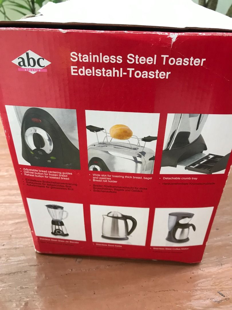 Abc electronic 2 slice Stainless Steel Toaster. Brand new., TV & Home ...
