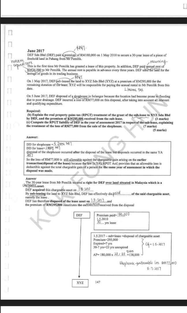ACCA ATX-MYS SEPT 2023 SUNWAY SOFTCOPY NOTES AND QUESTIONS, Hobbies ...
