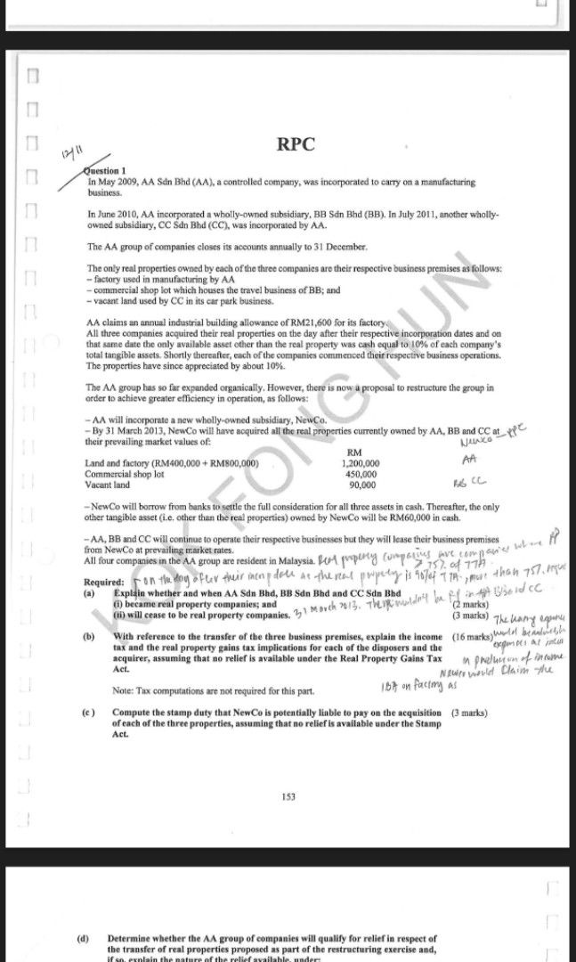 ACCA ATX-MYS SEPT 2023 SUNWAY SOFTCOPY NOTES AND QUESTIONS, Hobbies ...