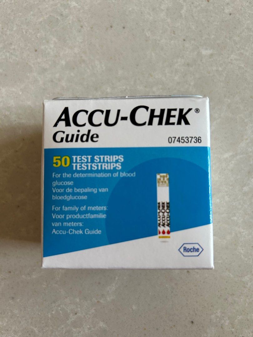 Accu-Chek Guide 50 Test Strips (Exp: Mar 2024), Health & Nutrition ...
