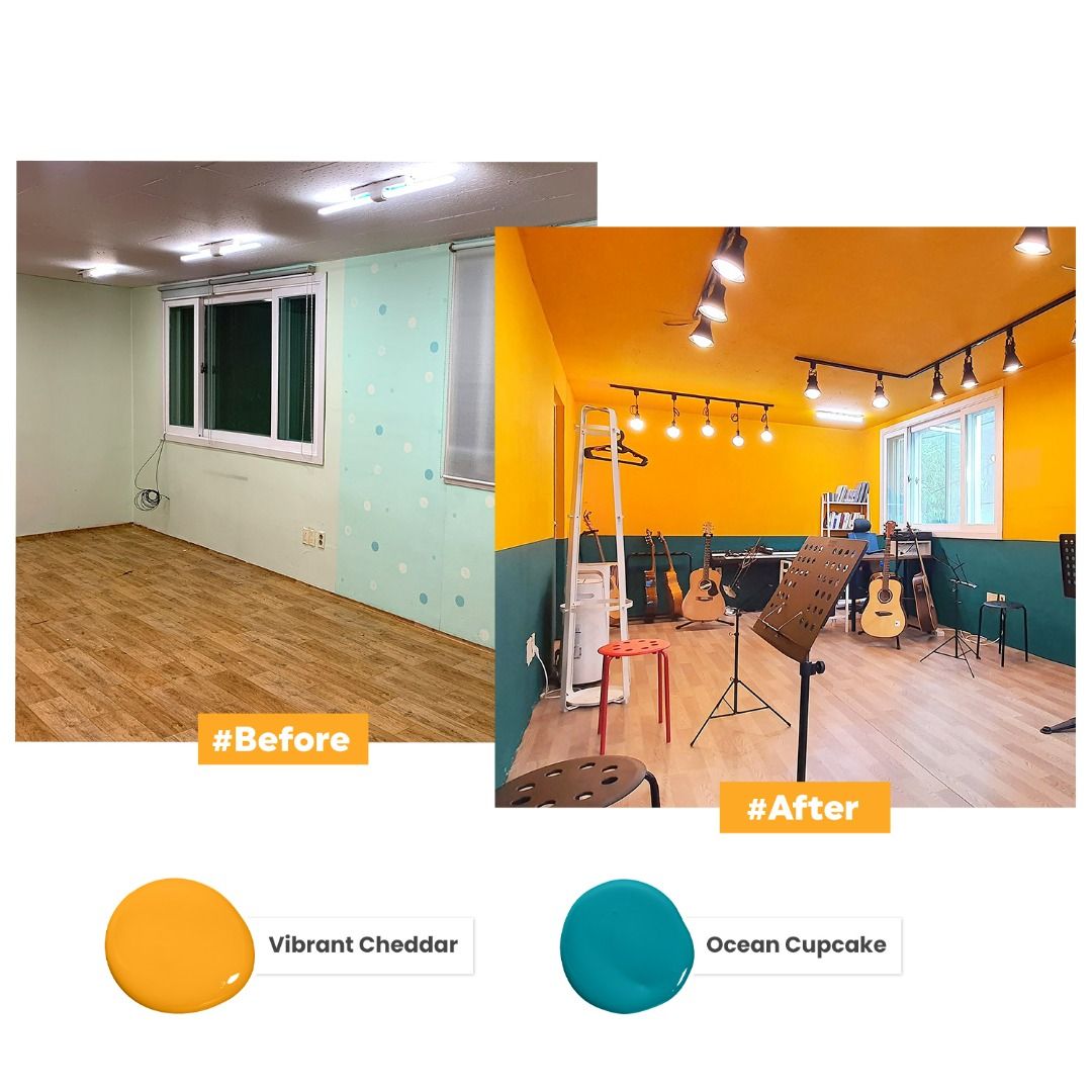 All in One bedroom Painting with Korea Noroo Paint / Ceiling Painting ...
