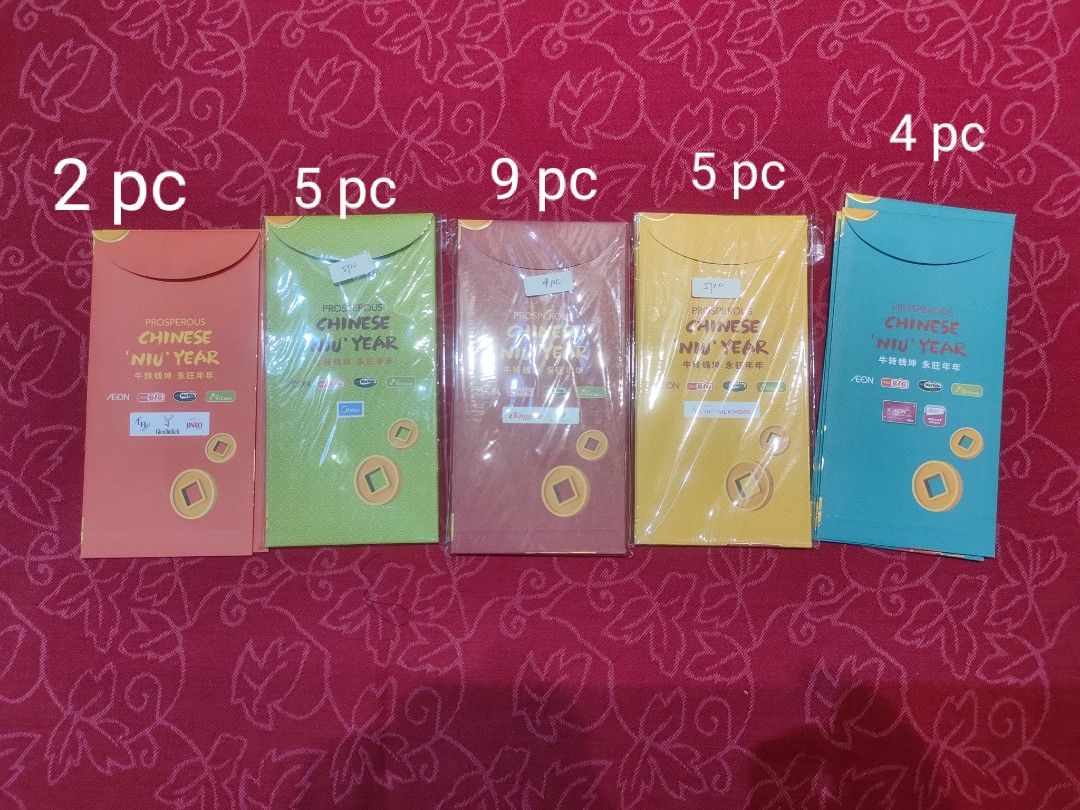 Ang Pow Year of Ox angpow packets Aeon, Hobbies & Toys, Stationery ...