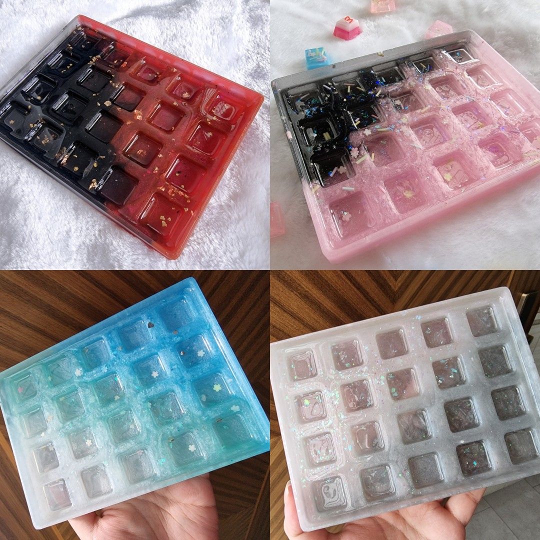 Artisan Resin Keycap Tray custom 4x5 display case, Computers & Tech ...
