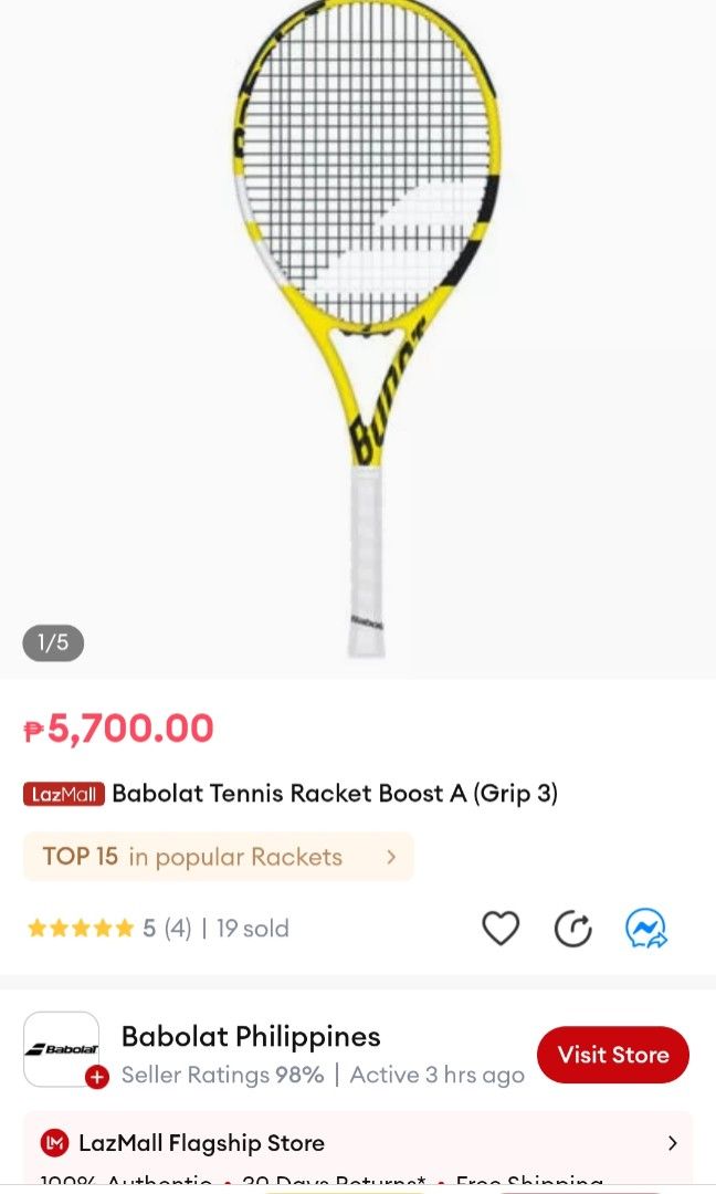 BABOLAT BOOST A TENNIS RACKET 2021, Sports Equipment, Sports & Games ...