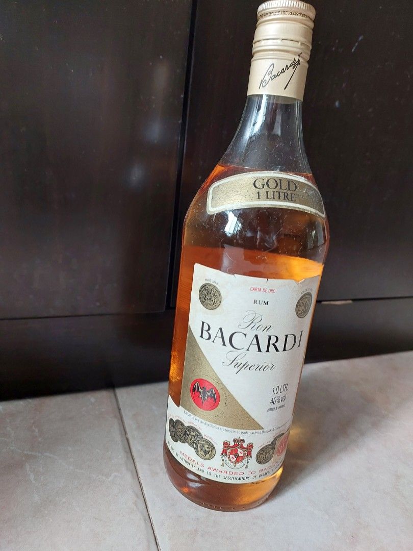 Barcardi Gold Rum 1 litre, Food & Drinks, Alcoholic Beverages on Carousell