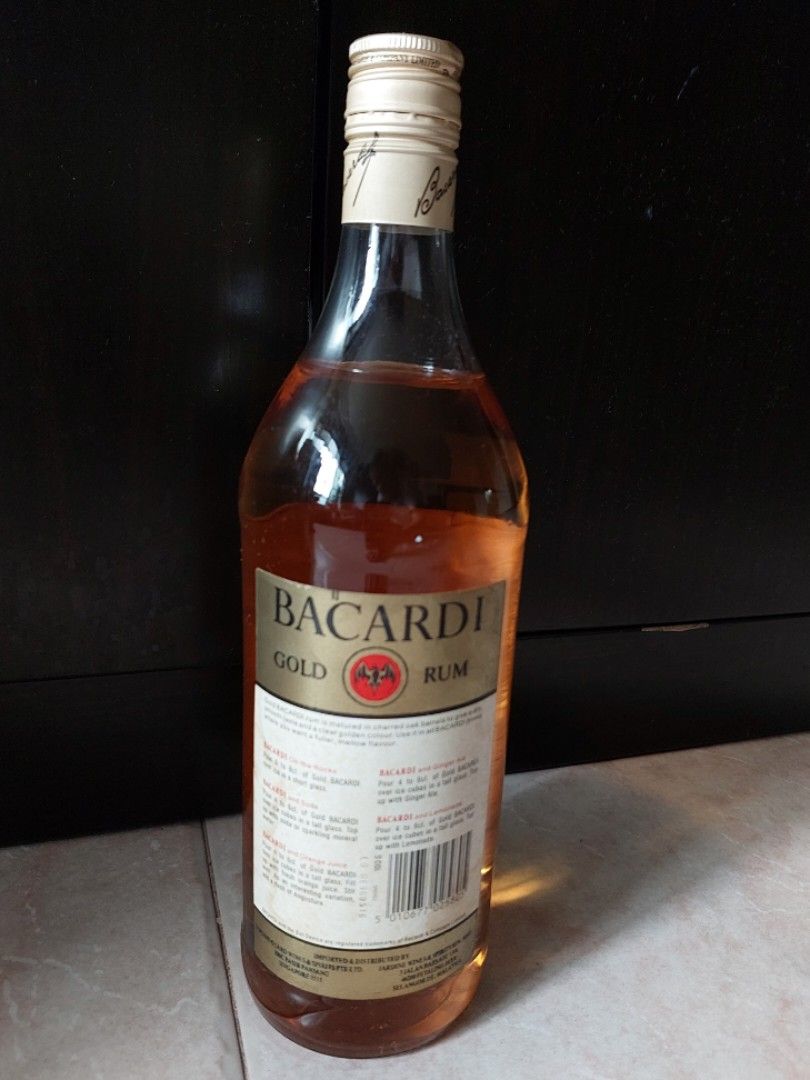 Barcardi Gold Rum 1 litre, Food & Drinks, Alcoholic Beverages on Carousell