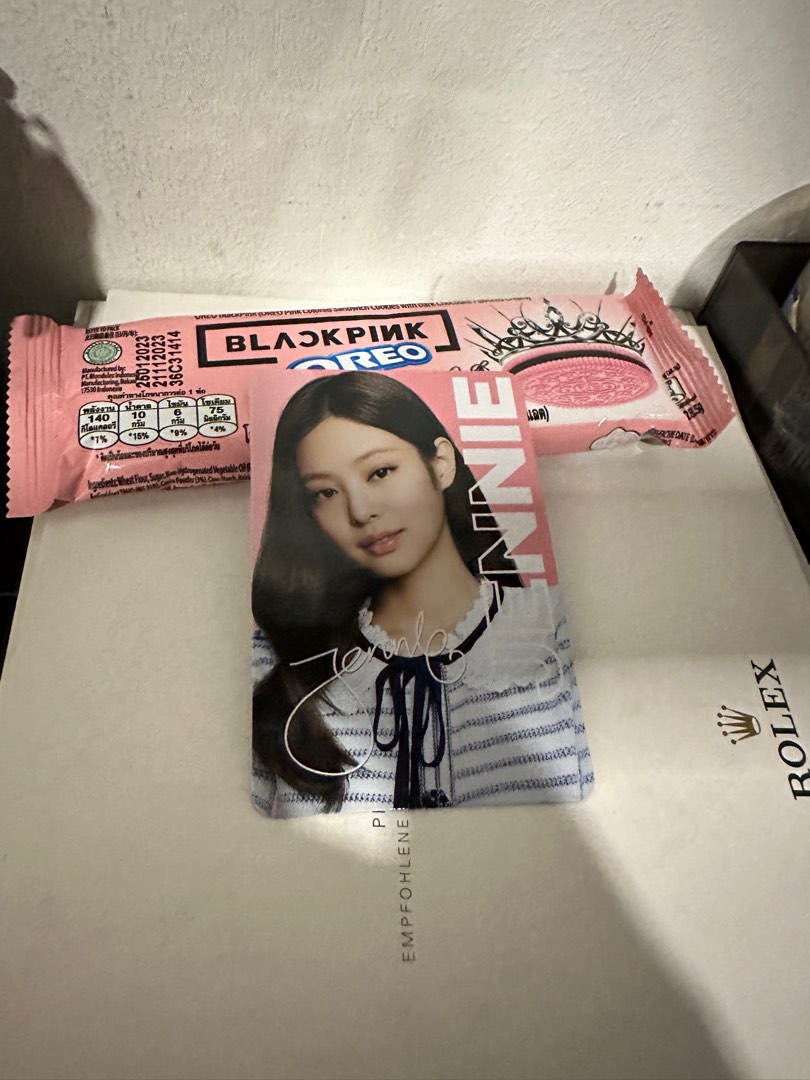BlackPink Jennie Oreo Card Collectible, Hobbies & Toys, Memorabilia ...