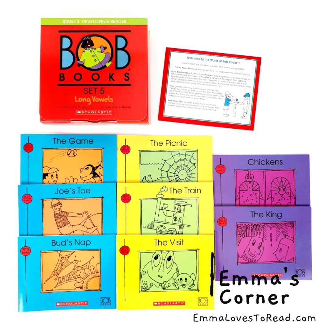 Bob Books S3: Set 5 Long Vowels (8 books) (Stage 3: Developing Reader ...