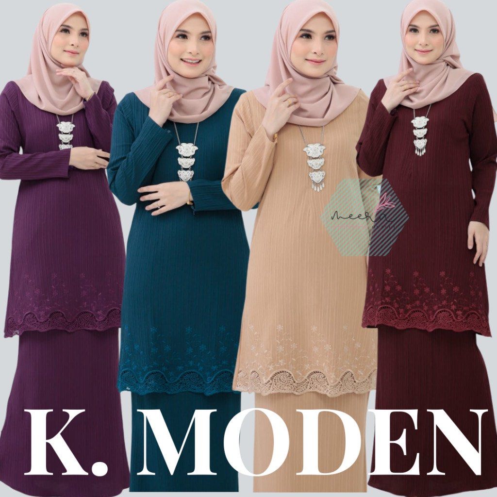 Brand New Plus Size Baju Kurung Modern, Women's Fashion, Muslimah ...