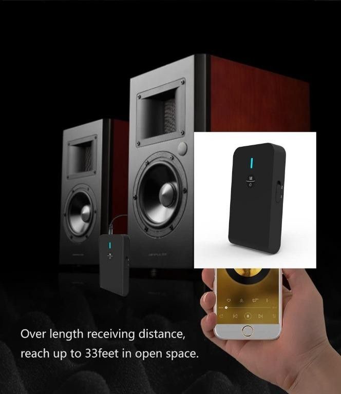 BT6 3 in 1 Wireless Receiver & Transmitter Low Latency Bluetooth Audio ...