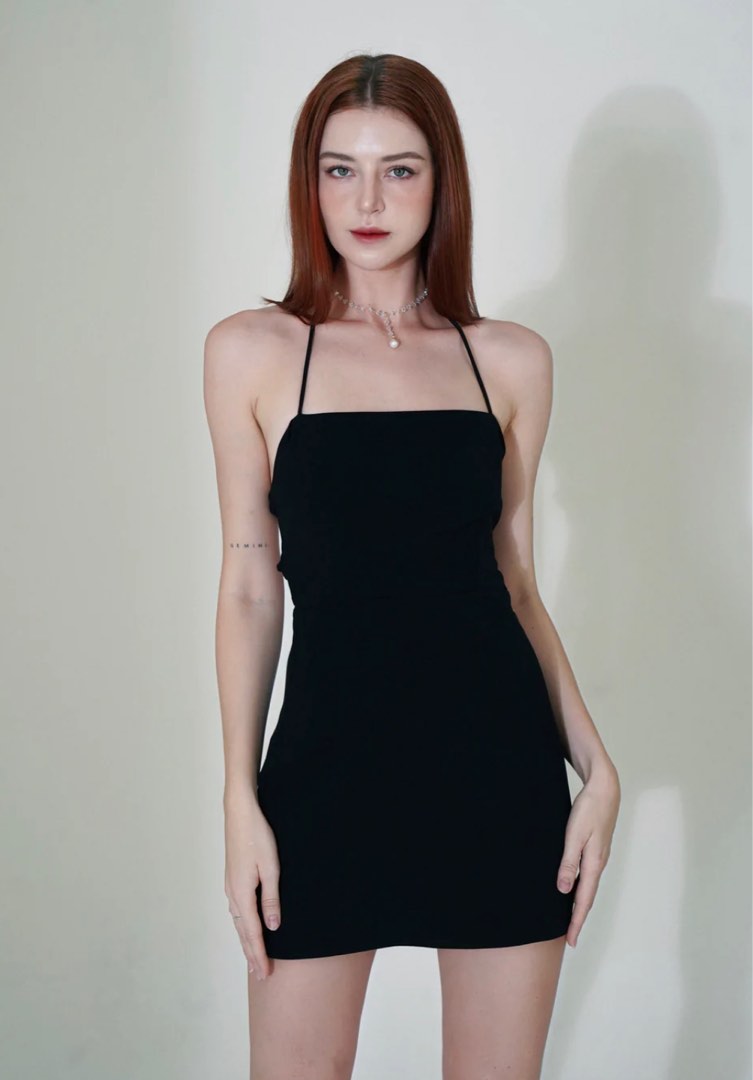 BUBD FAYE RUCHED HALTER DRESS, Women's Fashion, Dresses & Sets, Dresses ...